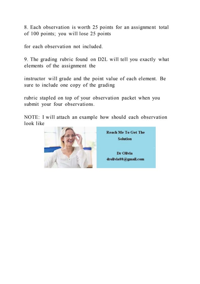 Observation Assignment1. Objective To observe, record, | PDF