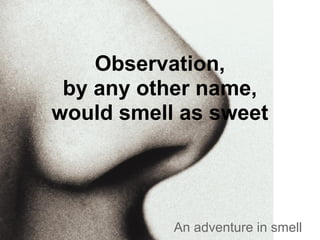 Observation by smell | PDF | Perfume and Fragrance | Beauty