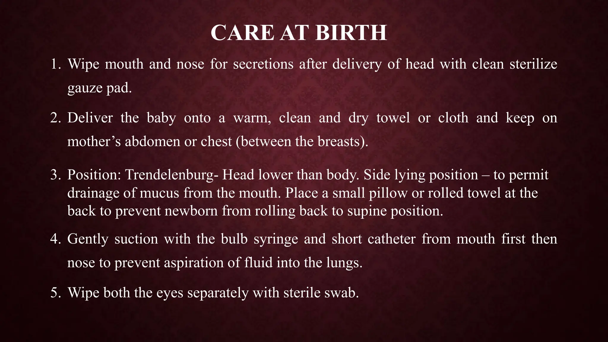 OBSERVATION & CARE OF NEWBORN, parenting process.pptx