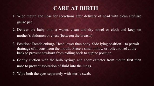 OBSERVATION & CARE OF NEWBORN, parenting process.pptx