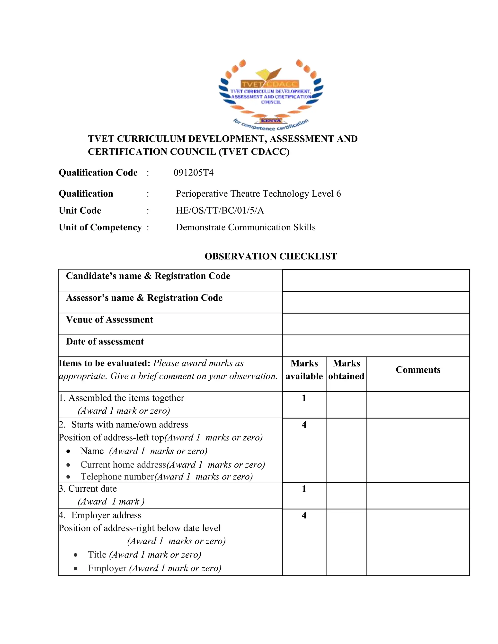 OBSERVATION CHECKLIST.docbfocumengs that high | DOC