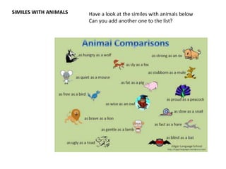 Similes Of Animals