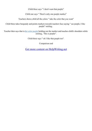 Observation Essay Samples | PDF