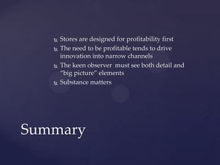Observation exercise—4 retail outlets | PPTX