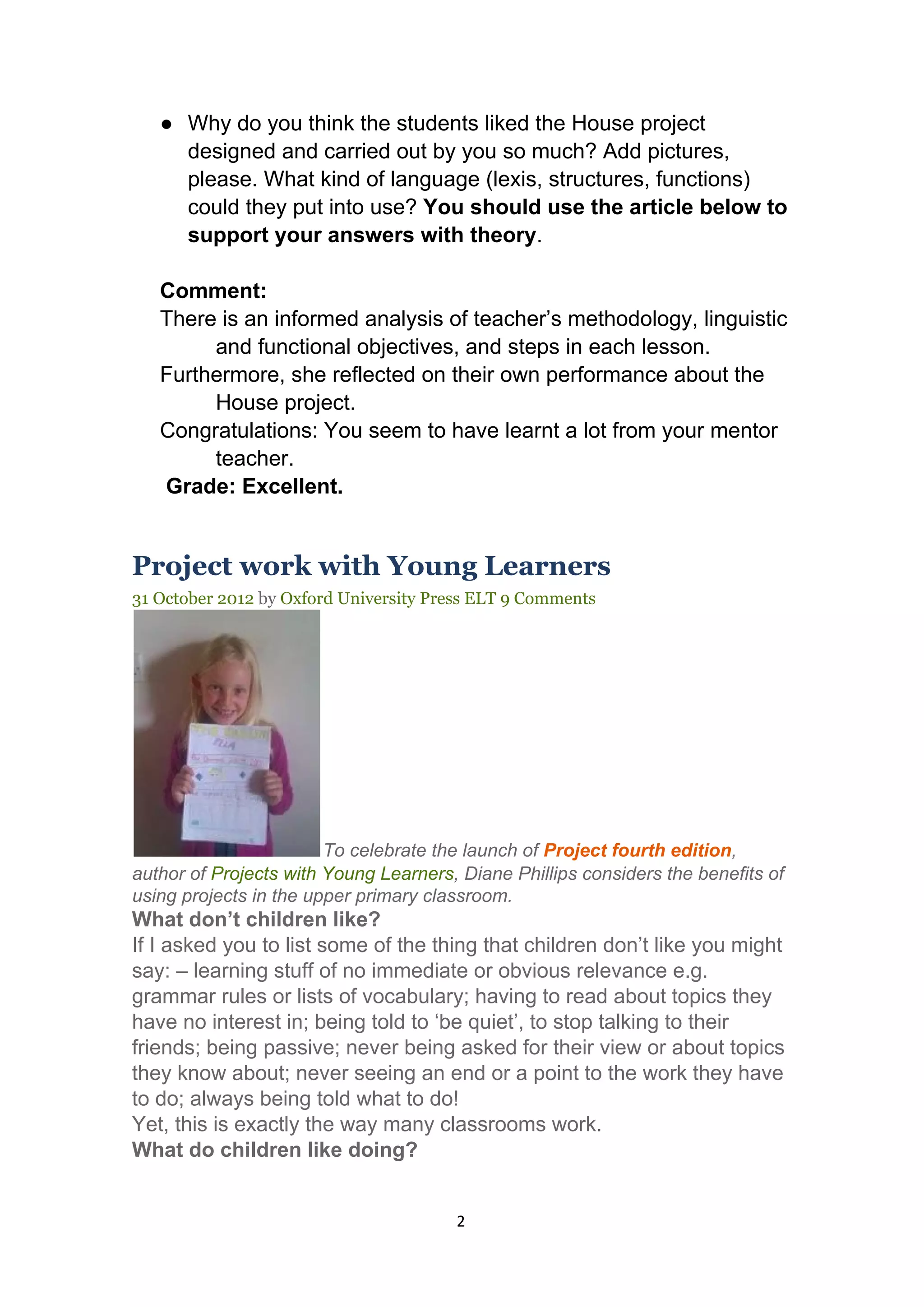 Observation folder by lucrecia corral feedback | PDF