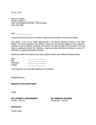 Observation form | PDF