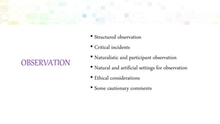 Observation for presentation | PPT