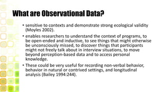 Observation for presentation | PPT