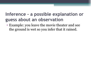 Observation & Inference Notes | PPT