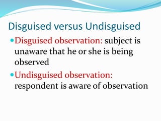 Observation in Qualitative Research | PPTX