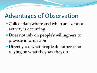 Observation in Qualitative Research | PPTX