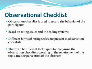 Observation in Qualitative Research | PPTX