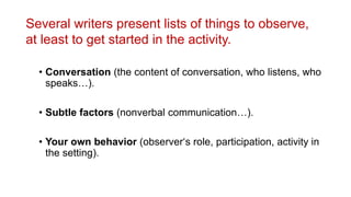 Observation instrument in qualitative research | PPTX