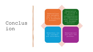 Observation instrument in qualitative research | PPTX