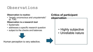 Observation instrument in qualitative research | PPTX