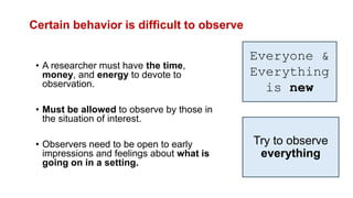 Observation instrument in qualitative research | PPTX
