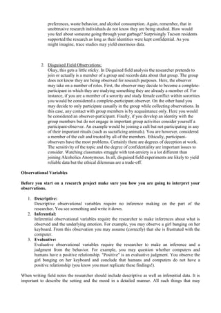 Observation Interview | PDF