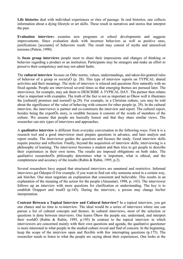 Observation Interview | PDF