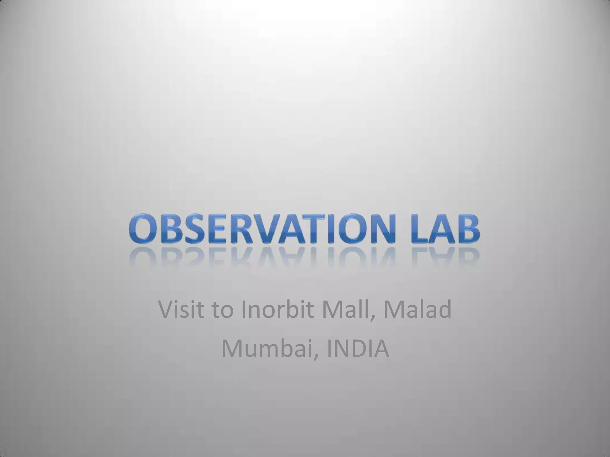 Observation lab | PPT