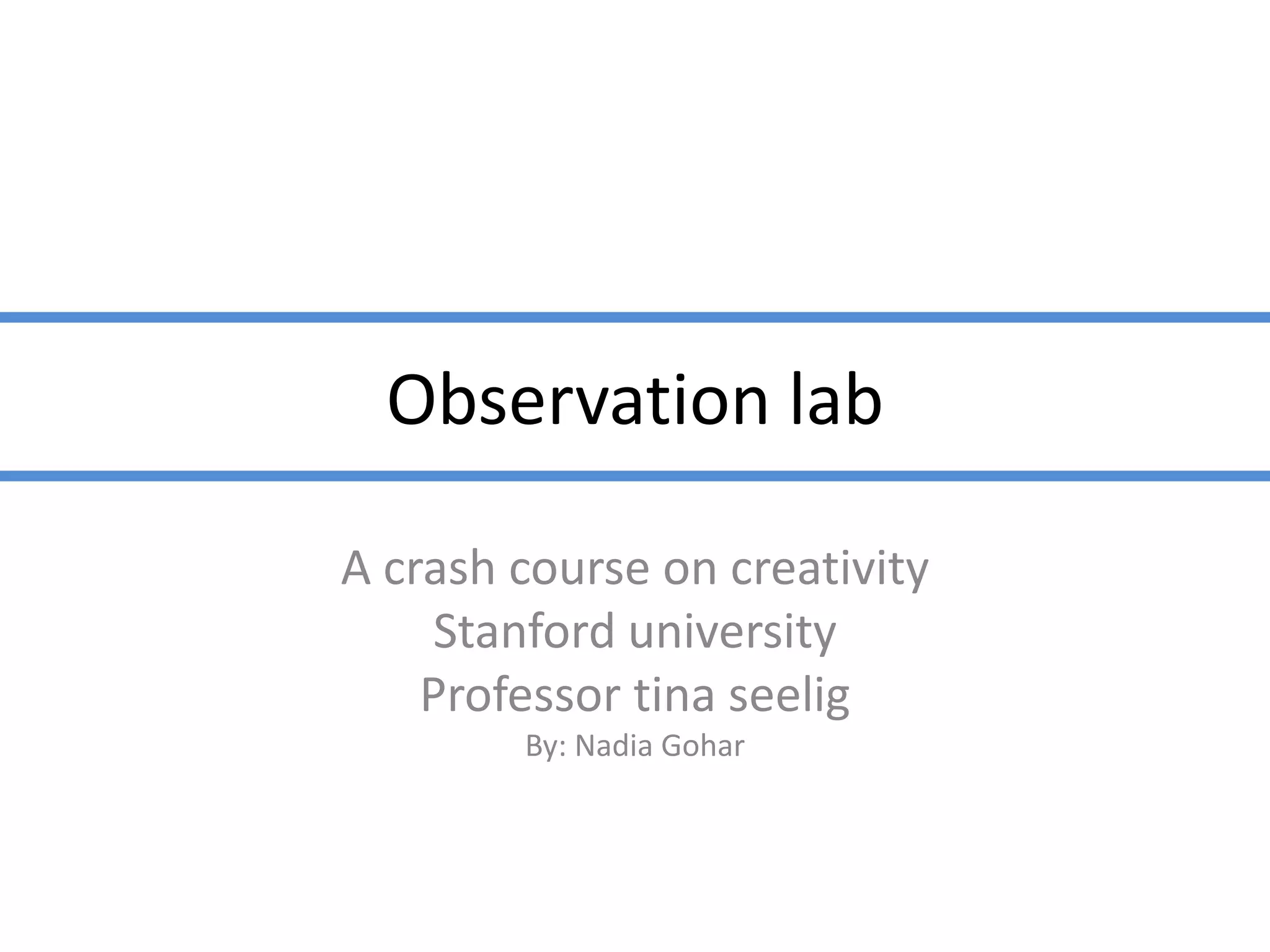 Observation lab | PPTX | Science