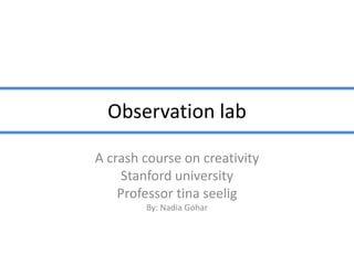 Observation lab | PPTX | Science