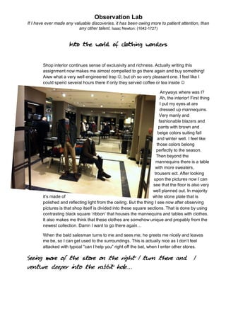 Observation lab | PDF