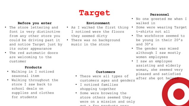 Observation Lab PowerPoint Assignment for TEM 431 | PPTX | Malls & Shopping Centers | Attractions