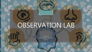 Observation Lab TEM 431 Christy Yu.pptx