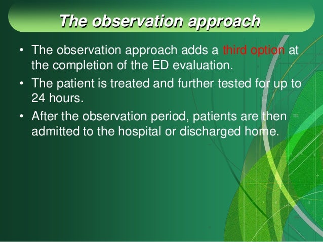 Observation medicine and clinical decision units