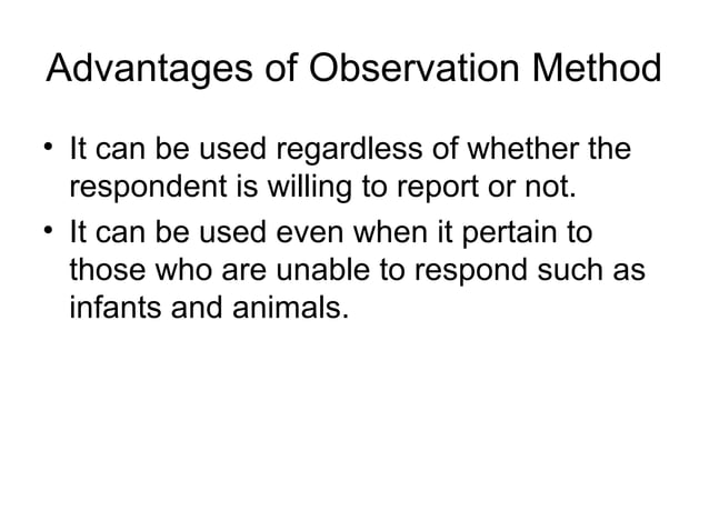 Observation method | PPT