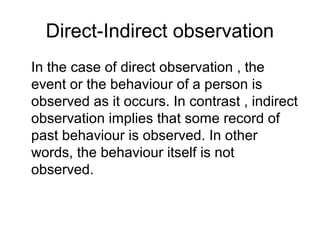Observation method | PPT