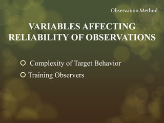 Observation Method | PPTX