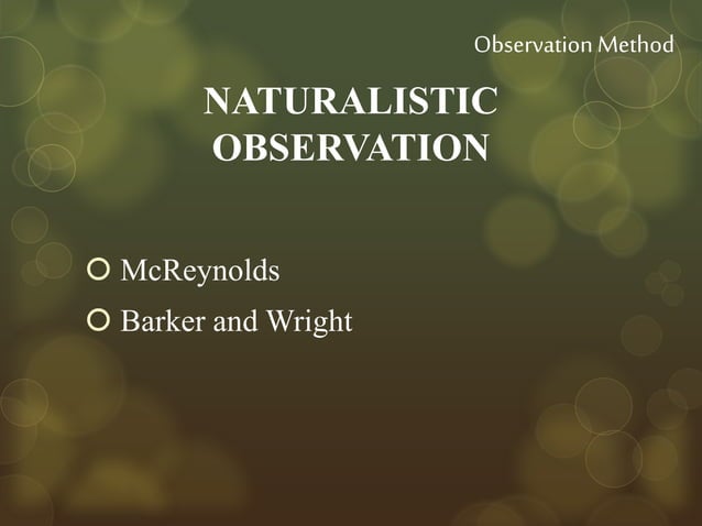 Observation Method | PPTX