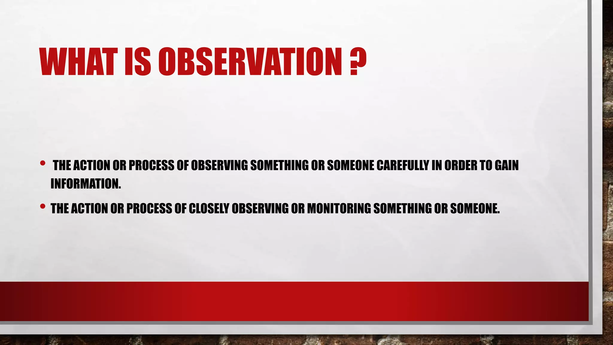 Observation method | PPTX