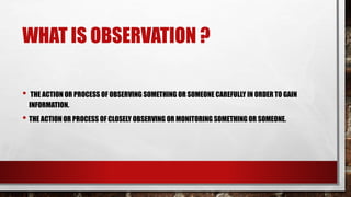 Observation method | PPTX