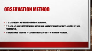 Observation method | PPTX