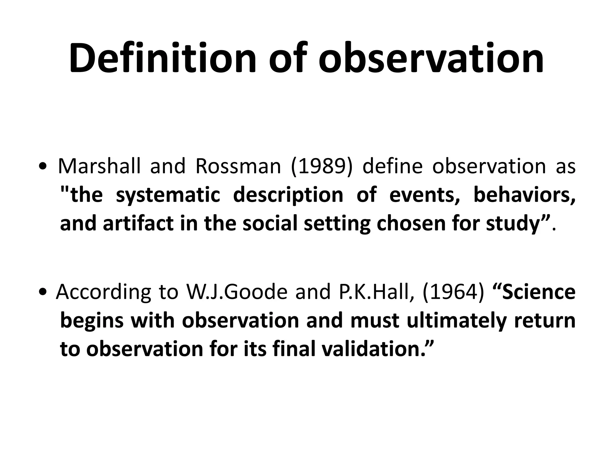 Observation Method | PPT
