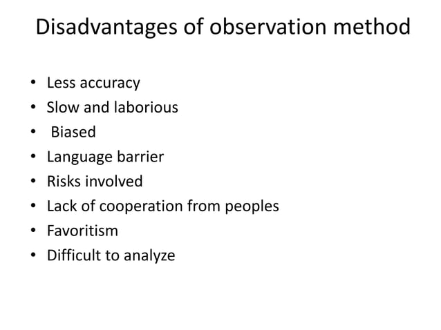 Observation Method | PPT