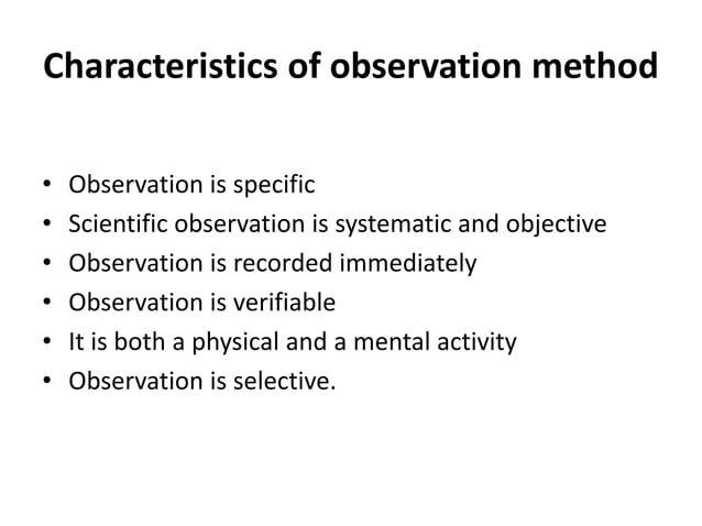 Observation Method | PPT