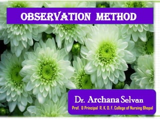 Observation Method- Research Methodology | PPTX