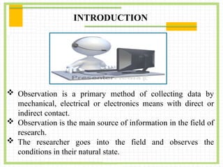 Observation Method- Research Methodology | PPTX