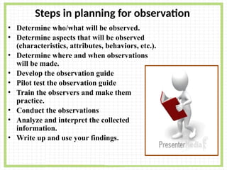Observation Method- Research Methodology | PPTX