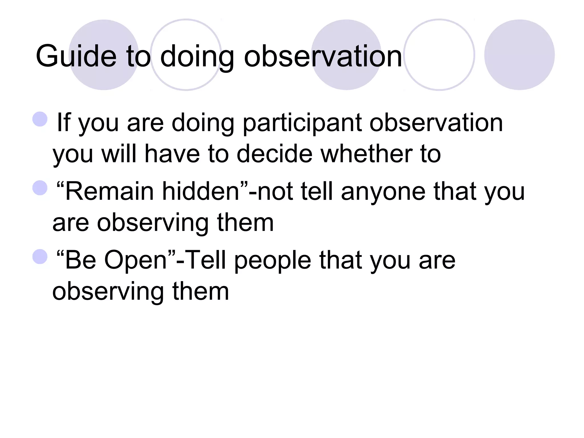 Observation Method | PPT