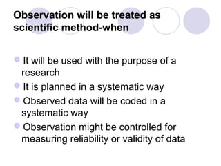 Observation Method | PPT