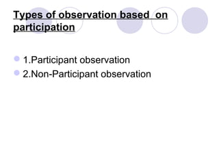 Observation Method | PPT