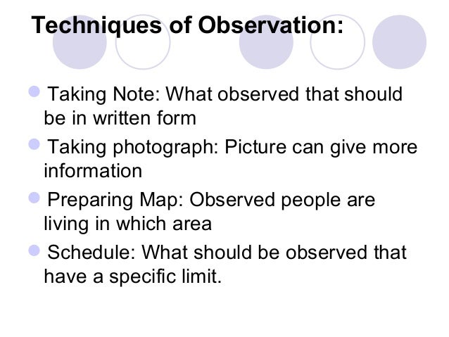 Observation Method