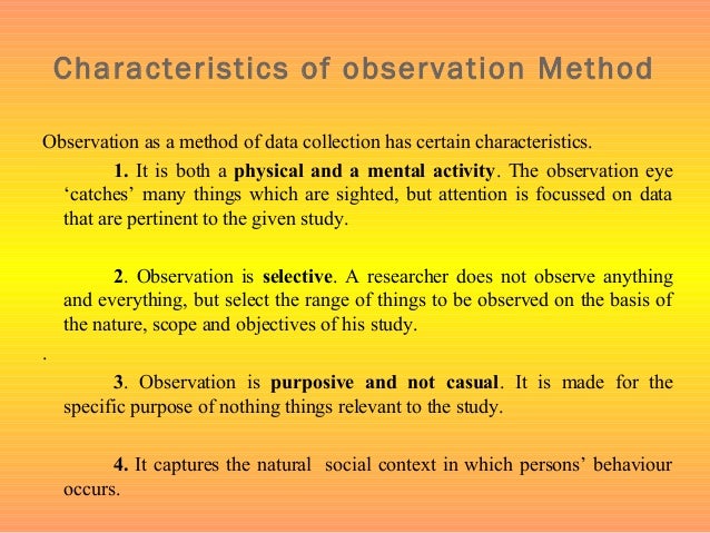Observation method
