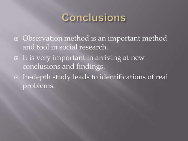 Observation method in sociological research | PPT