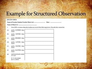 Observation method of psychology | PPTX