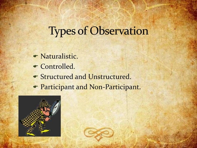 Observation method of psychology | PPTX